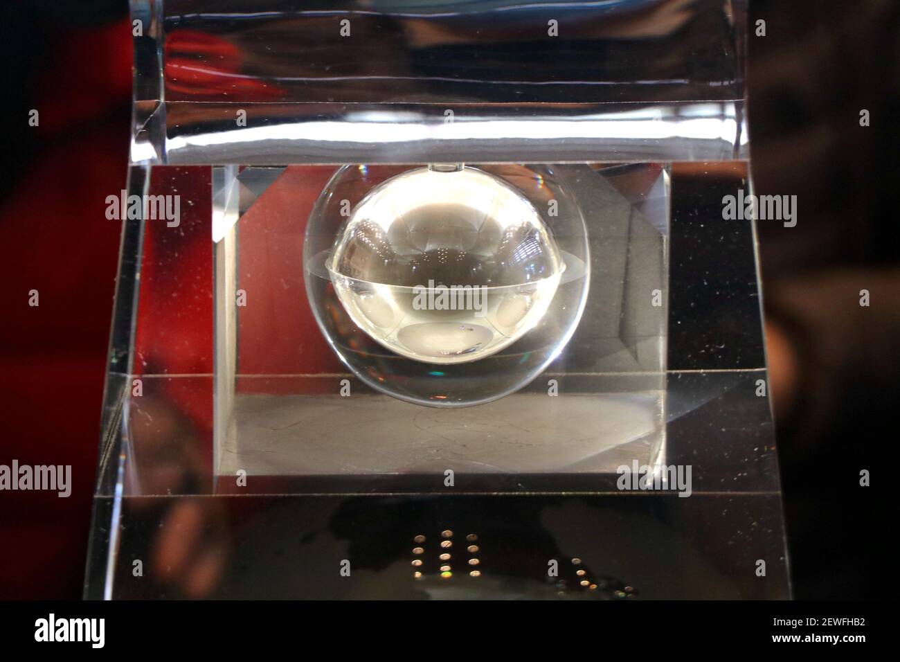 Lunar Sample 001 is seen at the National Museum of China in Beijing, 2 ...