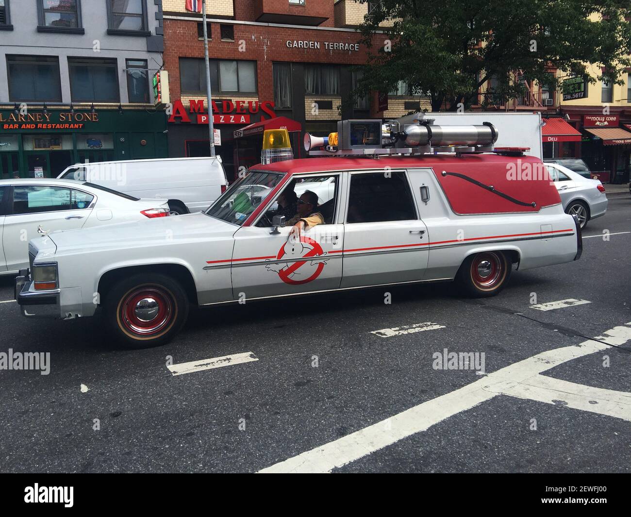Atmosphere at Ghostbuster Ecto-1 Car Sighting in Manhattan - Promotion ...