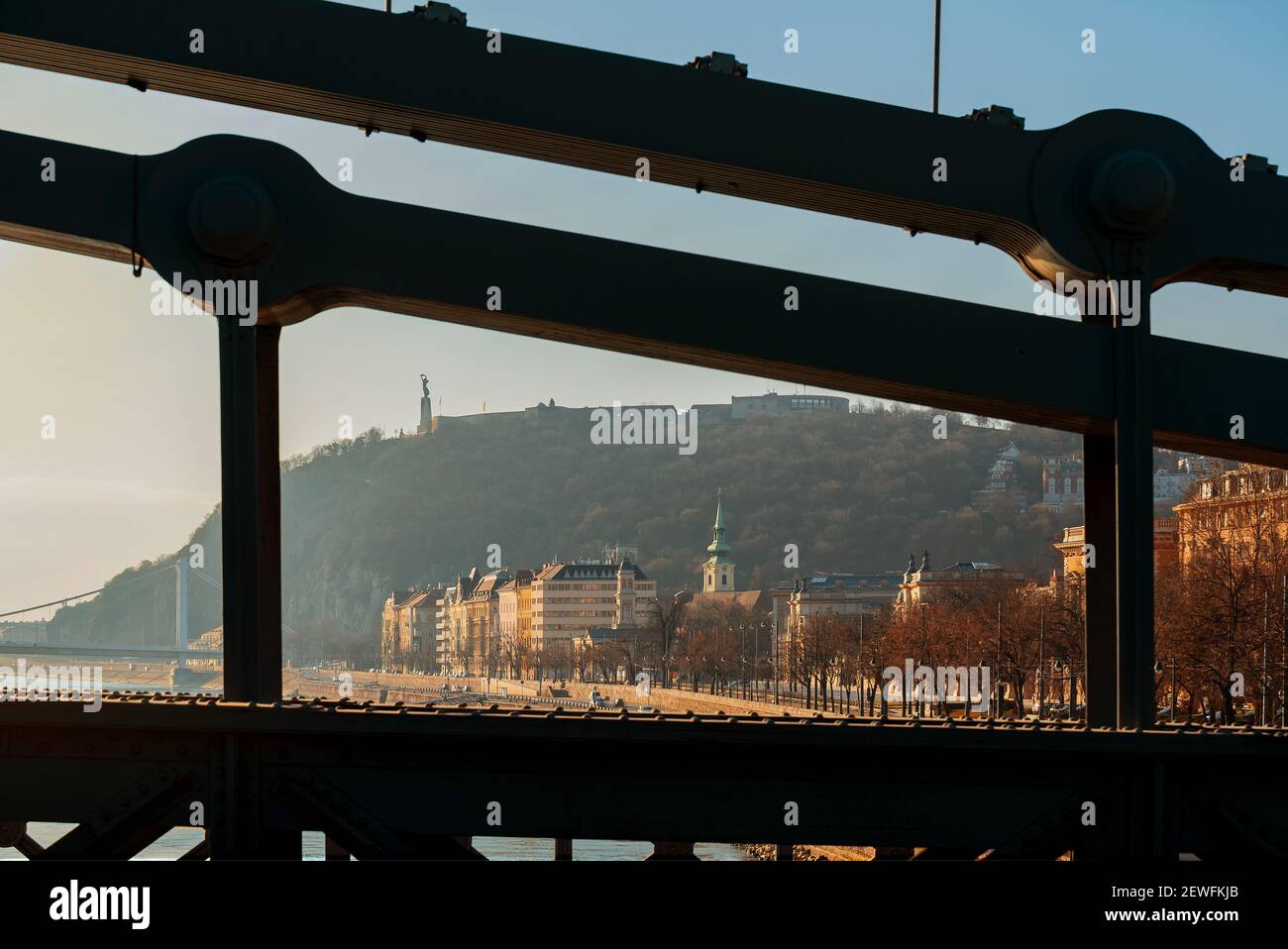 The Chain bridge before the renovation works begin. The oldest bridge ...