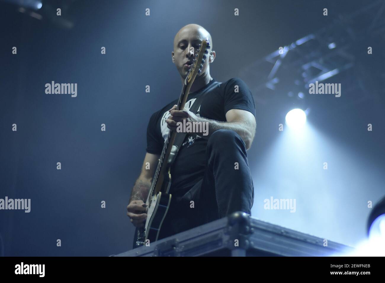 Jean-Fran ois "Jeff" Stinco member of Canadian Band performs on stage ...