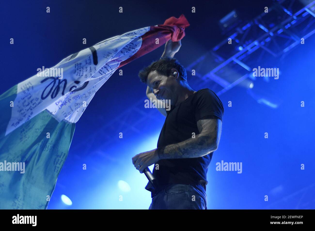 Pierre Charles Bouvier member of Canadian Band performs on stage Live ...