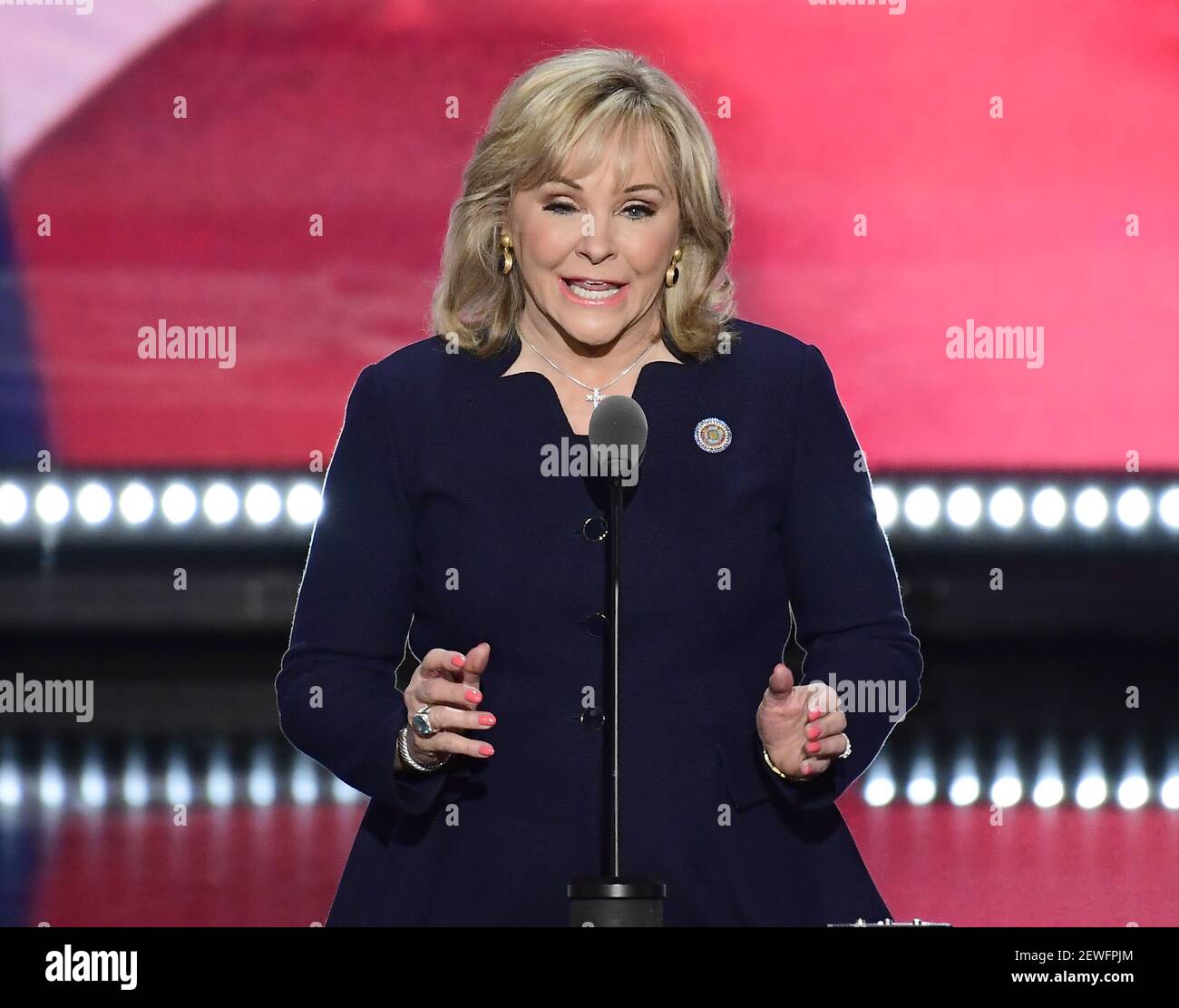 Governor Mary Fallin (Republican of Oklahoma) makes remarks at the 2016 ...