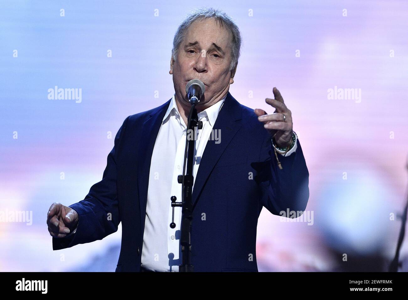 Singer-songwriter Paul Simon performs on the first day of the 2016 ...