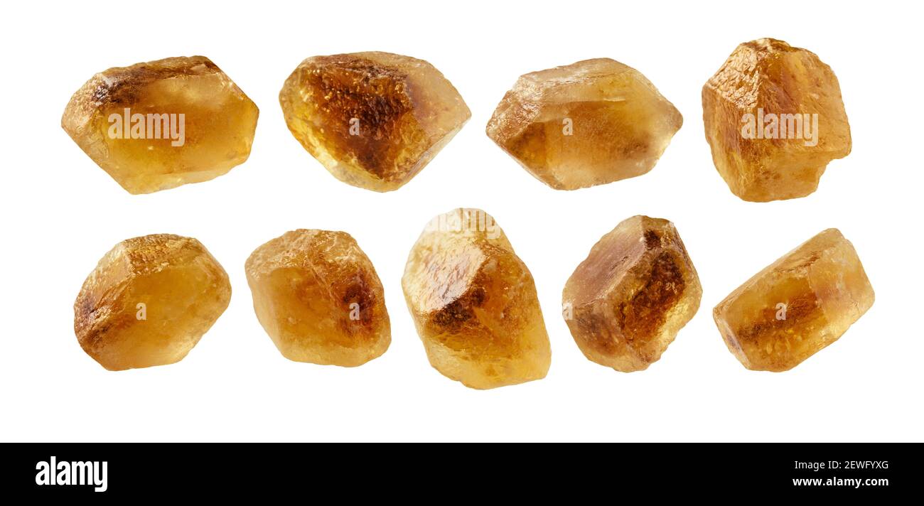 A set of caramelized sugar. Isolated on a white background Stock Photo ...