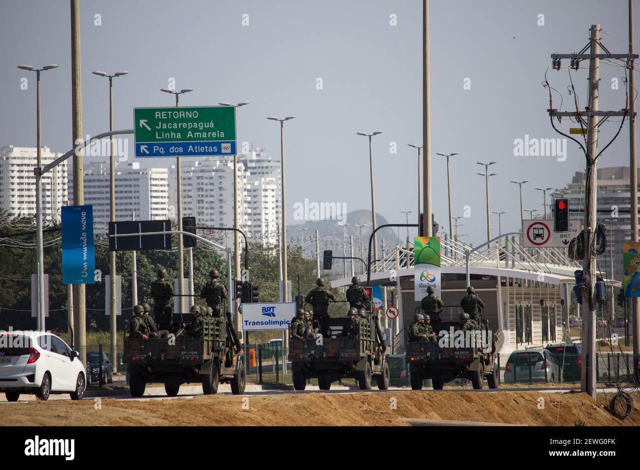 Militaries from Brazilian Army patrol and work to guarantee safety ...