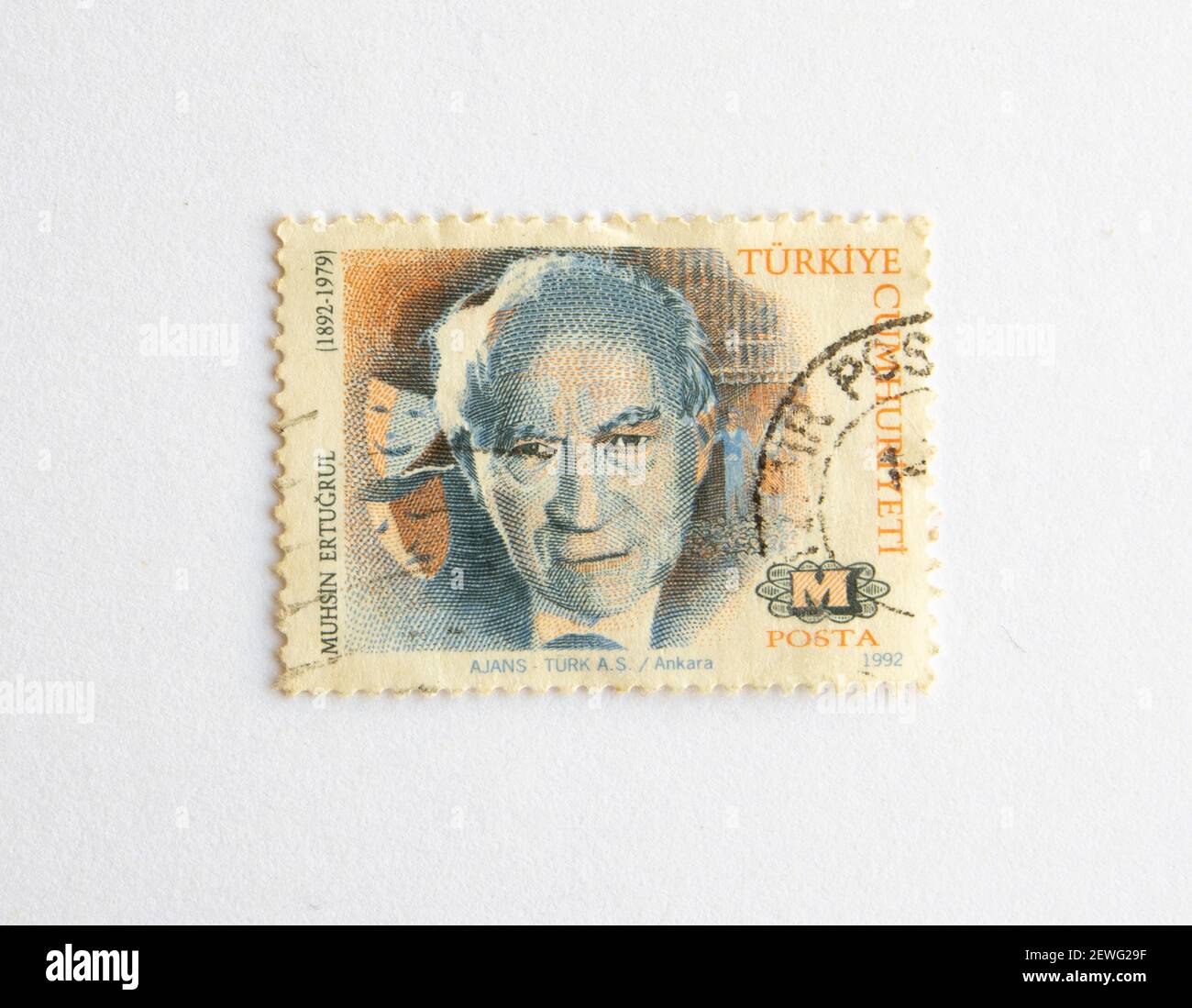 03.03.2021 İstanbul Turkey. Postage Stamp. TURKEY- CIRCA 1992: stamp ...