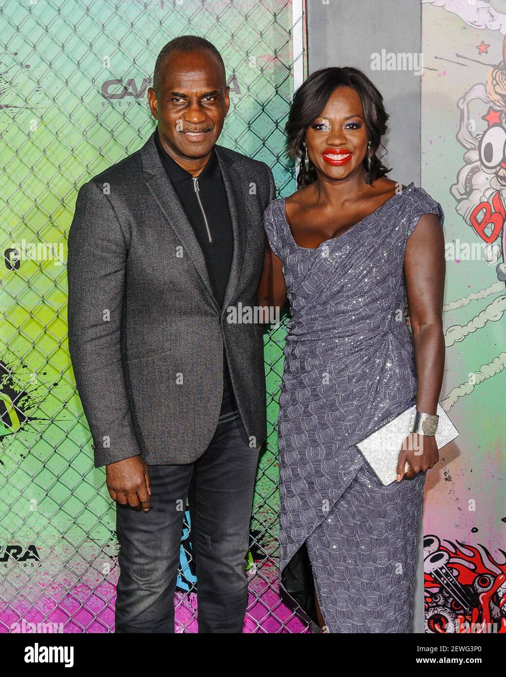 Viola Davis, Julius Tennon. "Suicide Squad" World Premiere. Photo ...