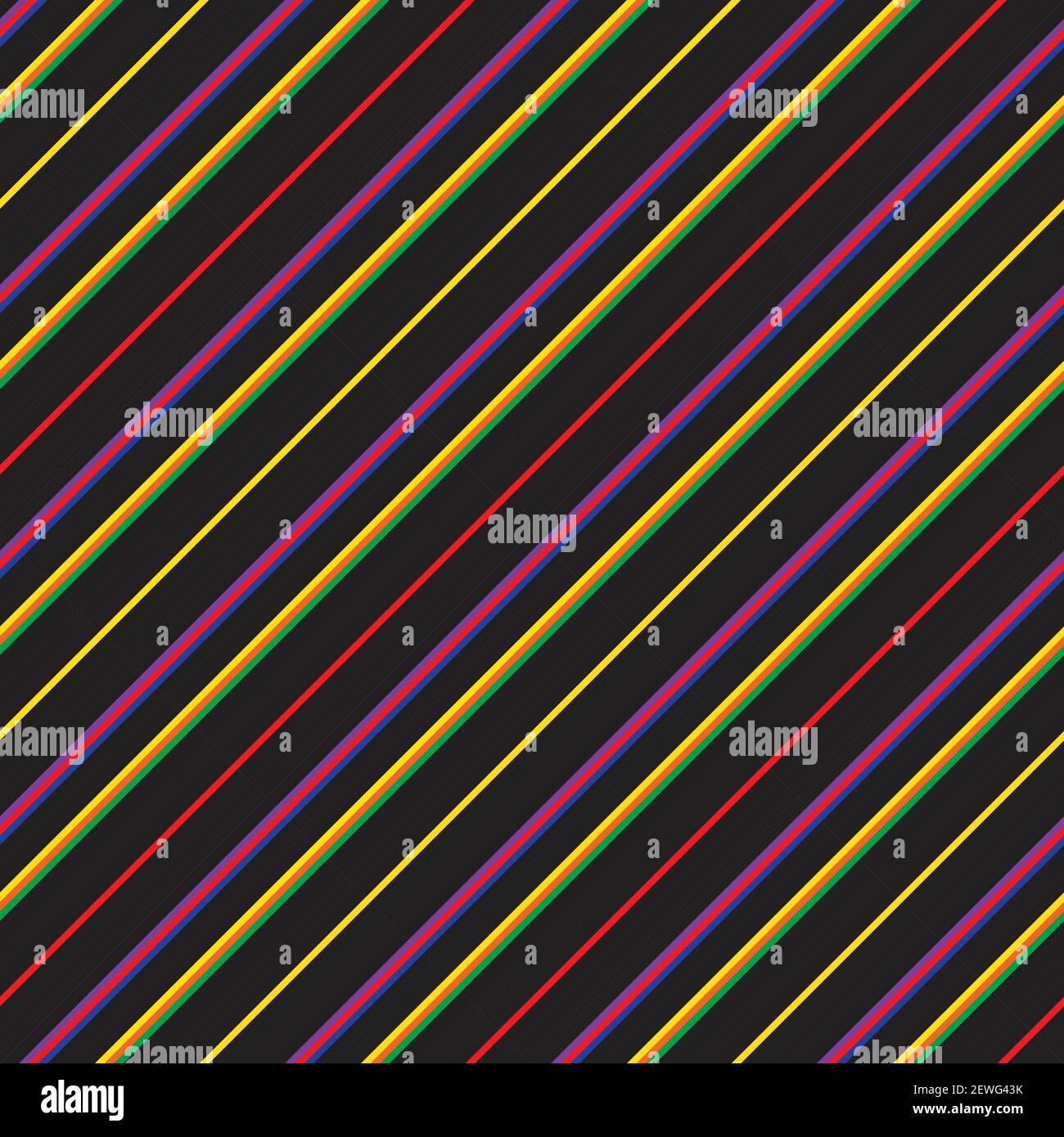 Rainbow diagonal striped seamless pattern background suitable for ...