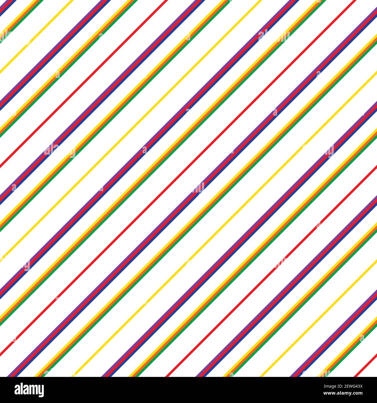 Rainbow diagonal striped seamless pattern background suitable for ...