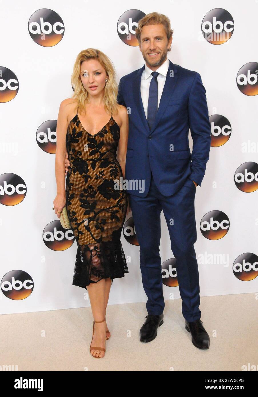Tabrett Bethell, Brett Tucker attending the Disney ABC TCA Summer Press ...