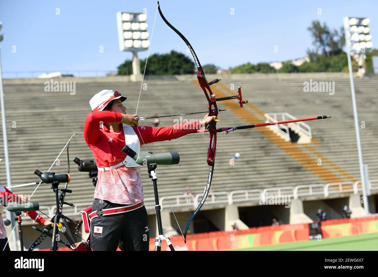 Nagamine Saori (JPN) during the Archery Rio 2016 Olympics held at the ...