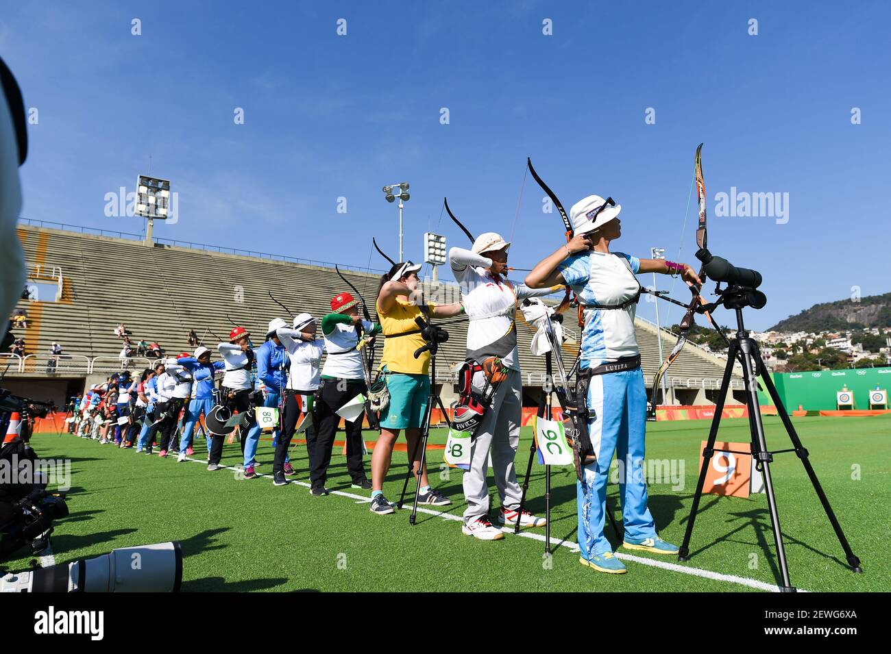 Archery Rio 2016 Olympics held at the Sambadrome Stock Photo - Alamy