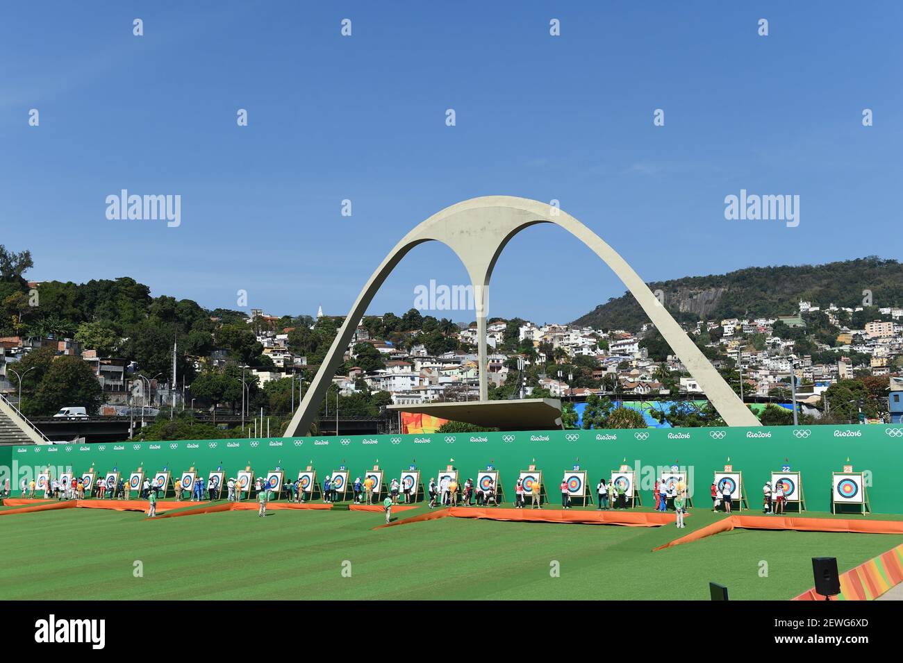 Archery Rio 2016 Olympics held at the Sambadrome Stock Photo - Alamy