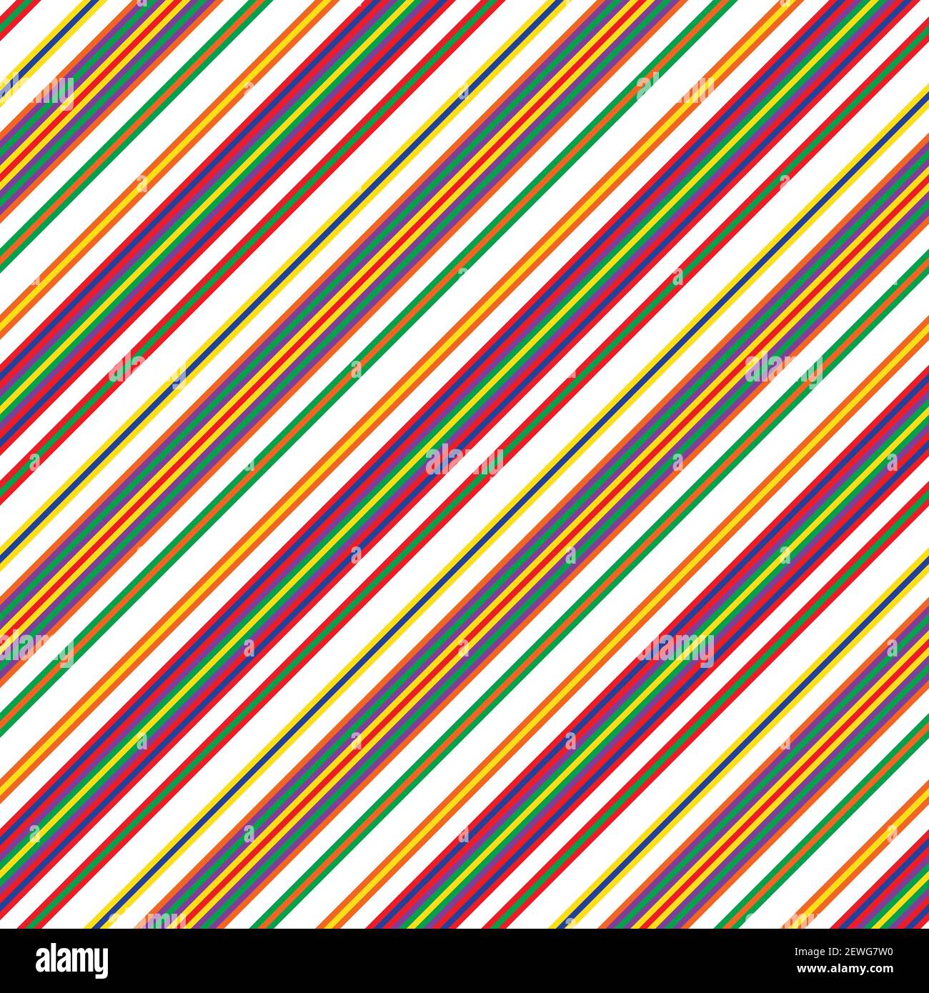 Rainbow diagonal striped seamless pattern background suitable for ...