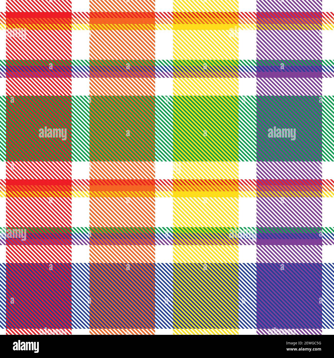 Rainbow Plaid, checkered, tartan seamless pattern suitable for fashion ...