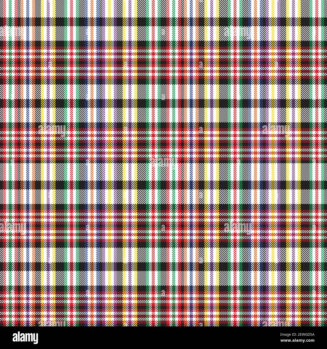 Rainbow Plaid, checkered, tartan seamless pattern suitable for fashion ...