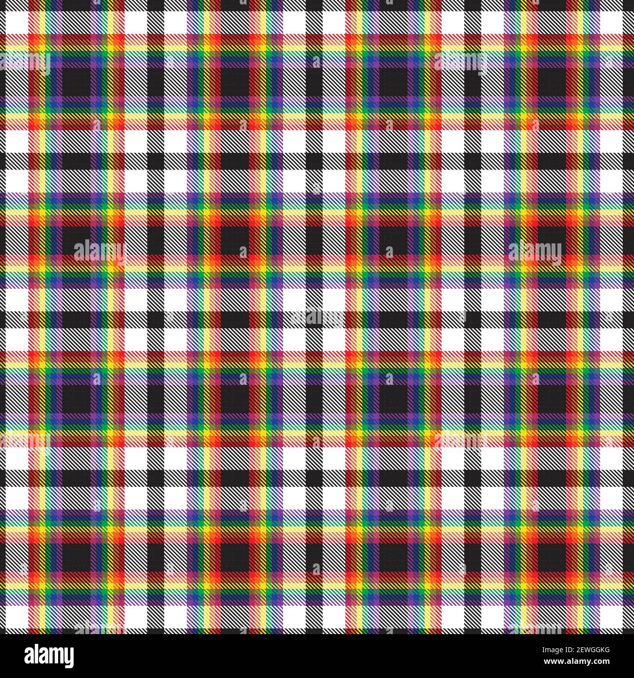 Rainbow Plaid, checkered, tartan seamless pattern suitable for fashion ...