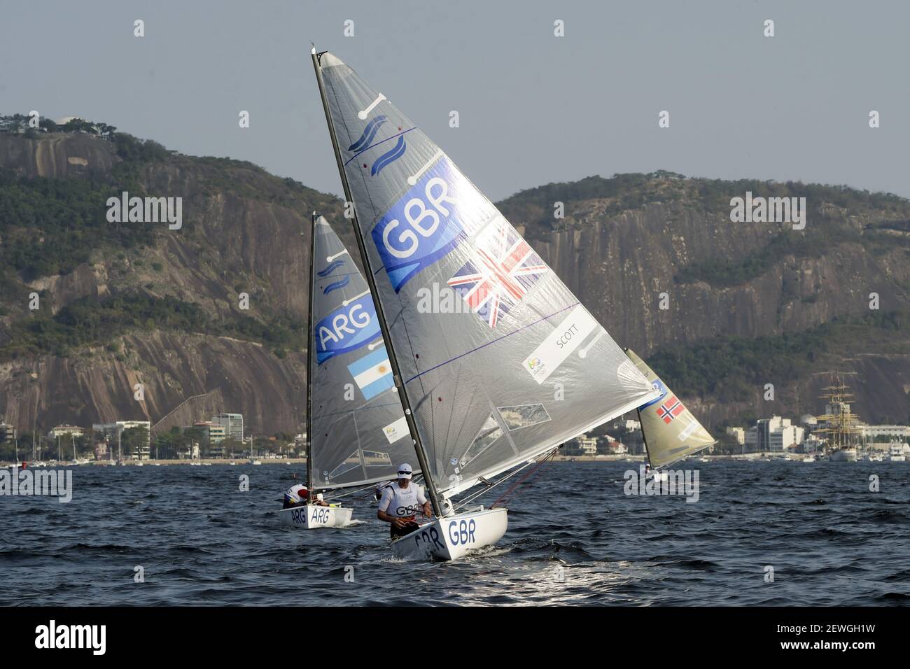 RIO DE JANEIRO, RJ - 09.08.2016: 2016 SAILING OLYMPICS - Giles Scott (GBR) in the Finn category ...