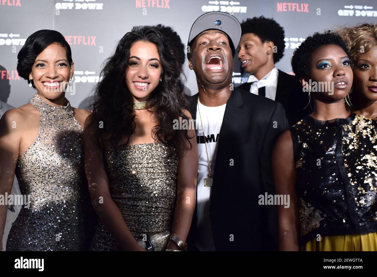 Grandmaster Flash (center) attends 'The Get Down' New York premiere at ...