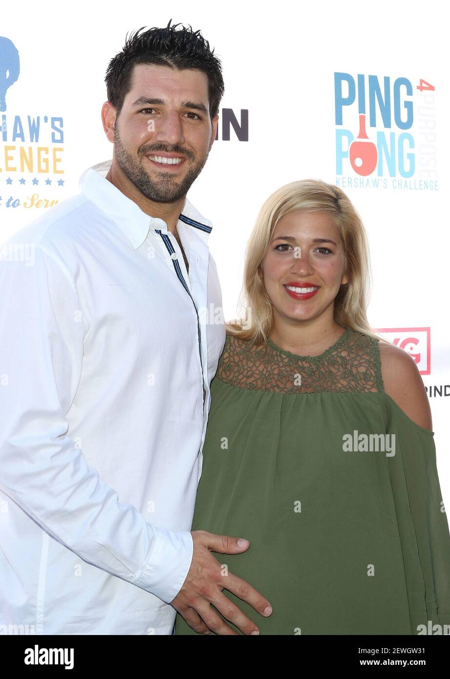 Rob Segedin and Robin Segedin at Clayton Kershaw's Ping Pong 4 Purpose ...