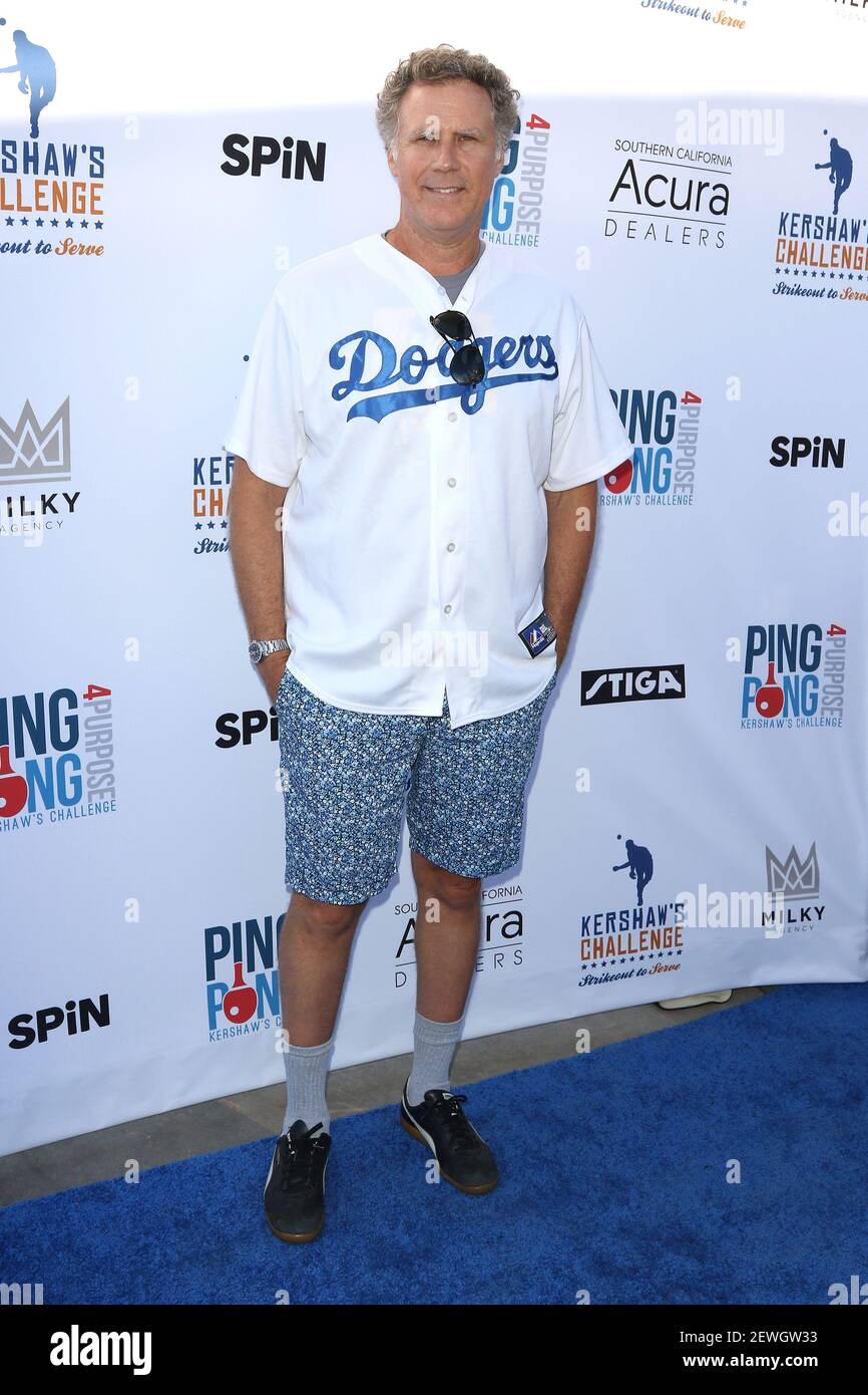 Will Ferrell at Clayton Kershaw's Ping Pong 4 Purpose held at Dodger ...