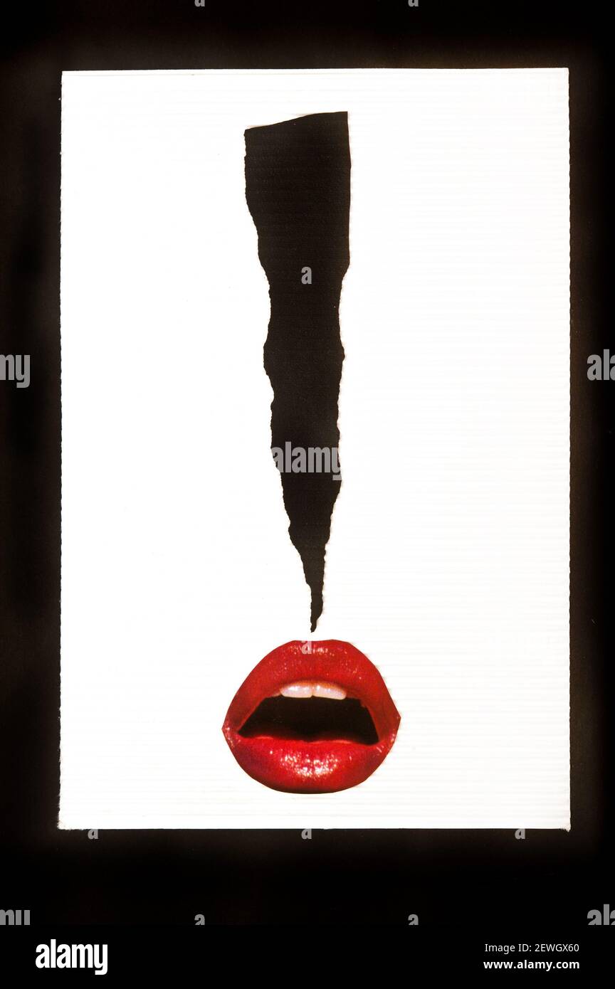 exclamation point as a creative collage Stock Photo - Alamy