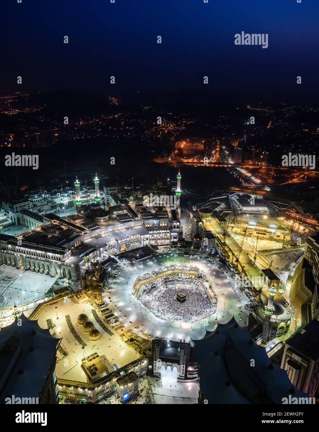 Kaaba At Night From Space