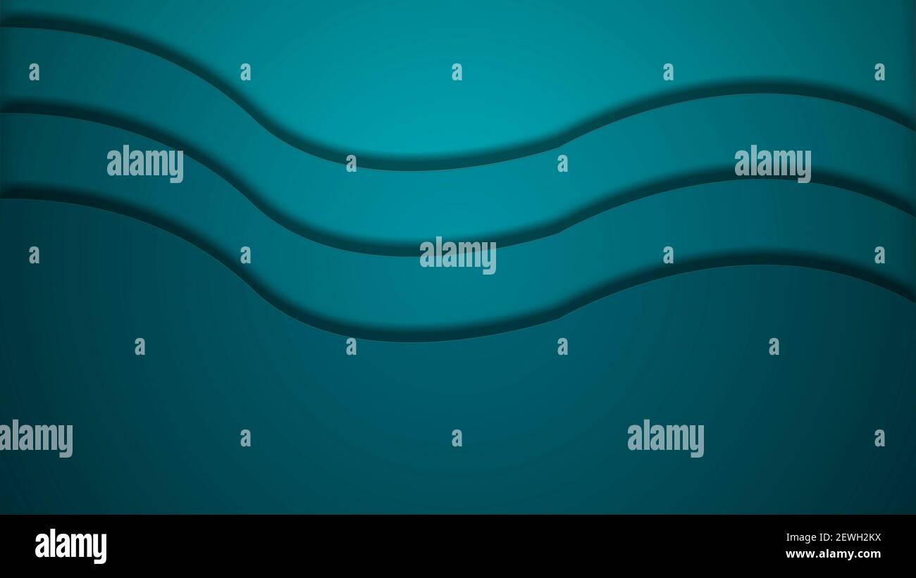 Abstract turquoise background with modern waves Stock Photo - Alamy