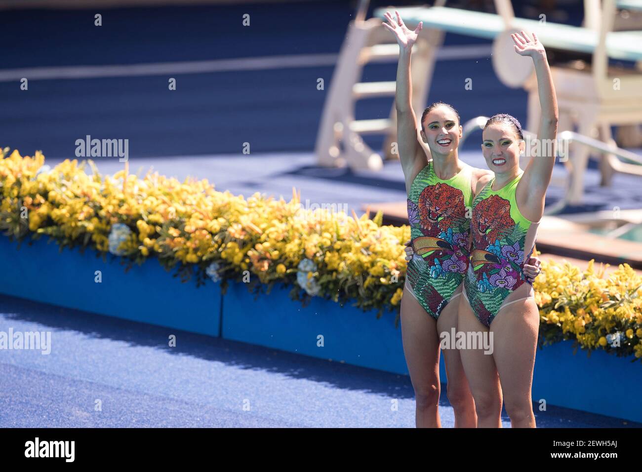 RIO DE JANEIRO, RJ - 14.08.2016: OLYMPICS 2016 SYNCHRONIZED SWIMMING - BORGES Luisa and MICCUCI ...