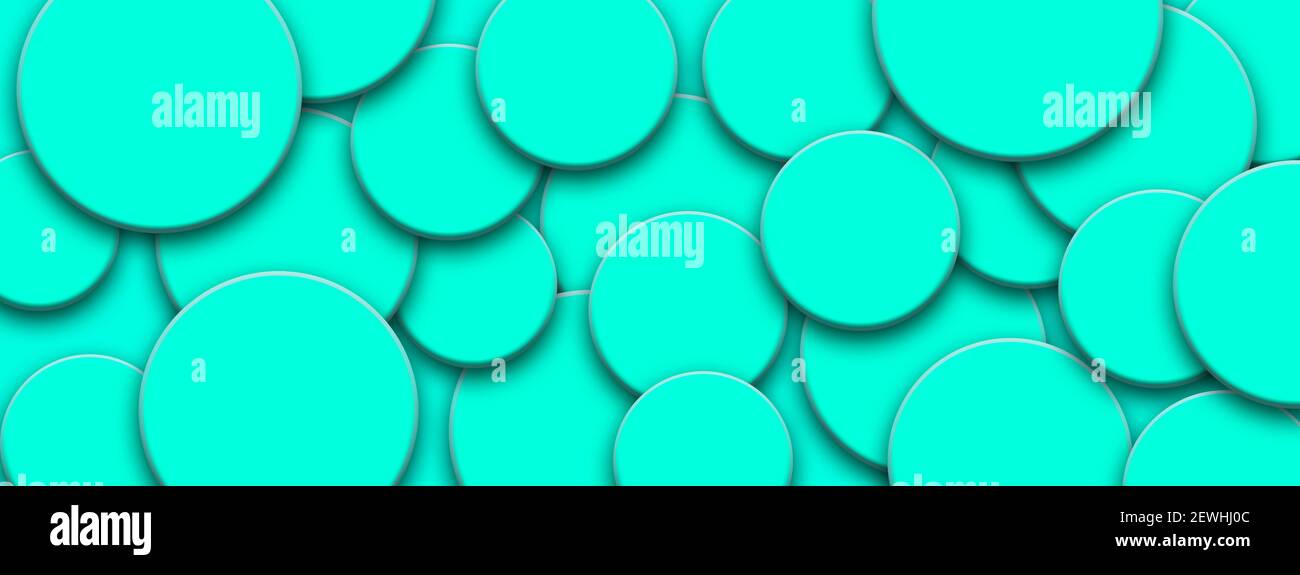 Abstract modern turquoise circle technology background. Elegant ...