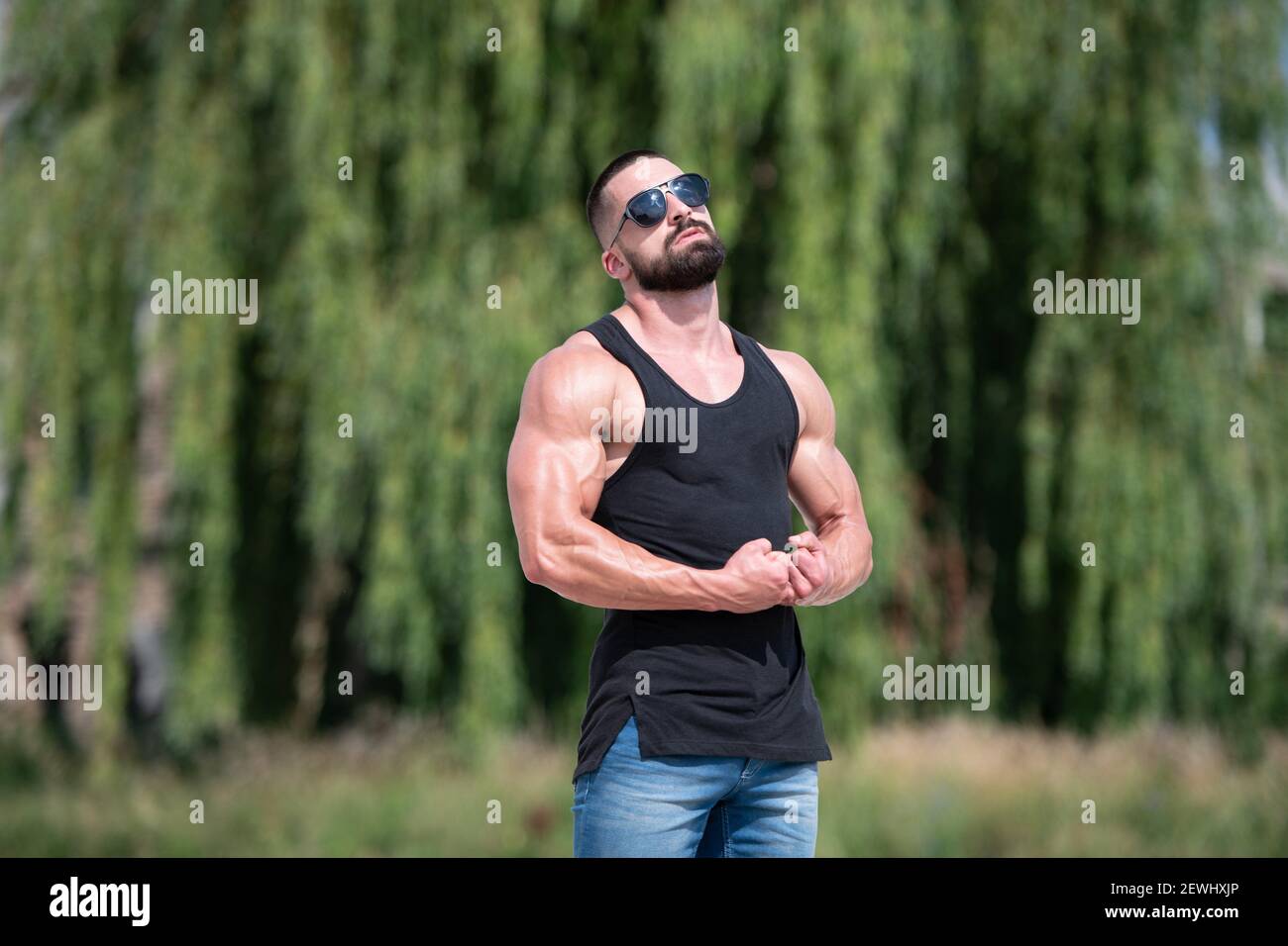 Strong handsome man hi-res stock photography and images - Alamy