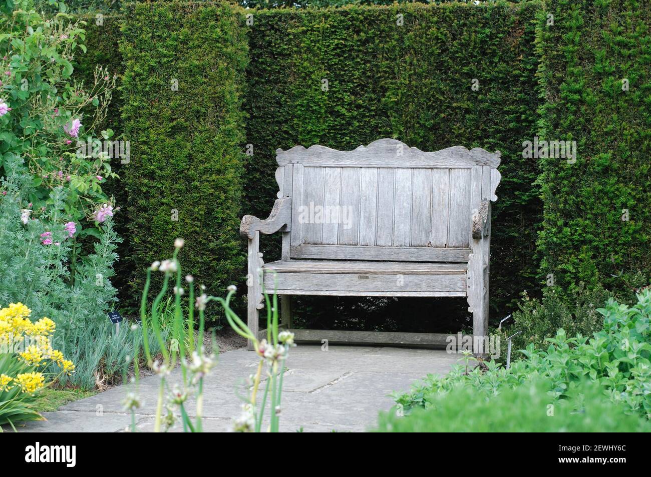 British garden bench hi-res stock photography and images - Alamy