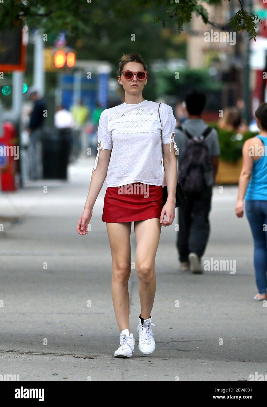 Transgender model Andreja Pejic is seeing walking in the East Village ...