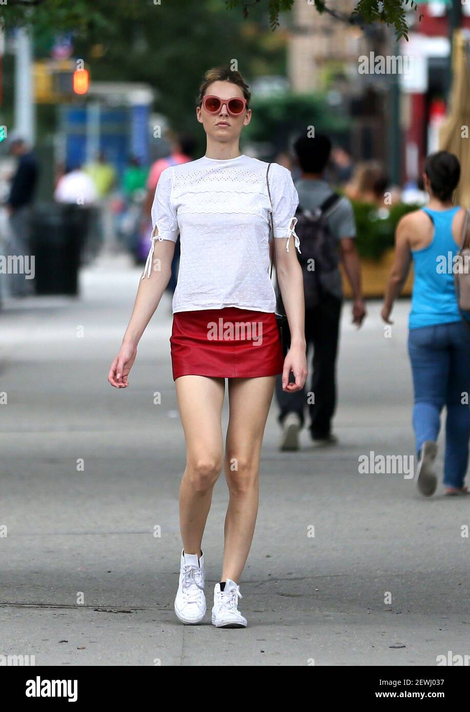 Transgender model Andreja Pejic is seeing walking in the East Village ...
