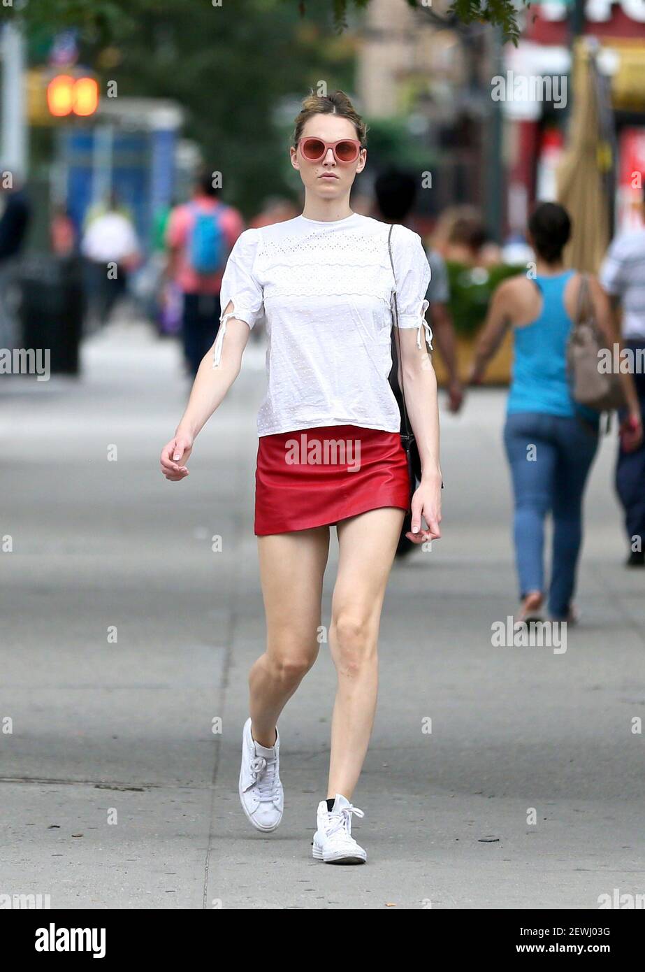 Transgender model Andreja Pejic is seeing walking in the East Village ...