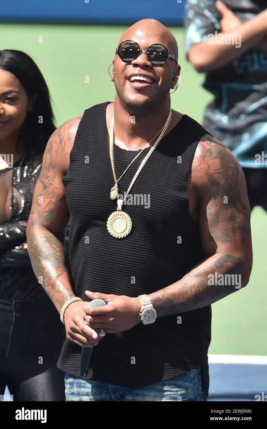 Rapper Flo Rida performs during Arthur Ashe Kids' Day prior to the ...