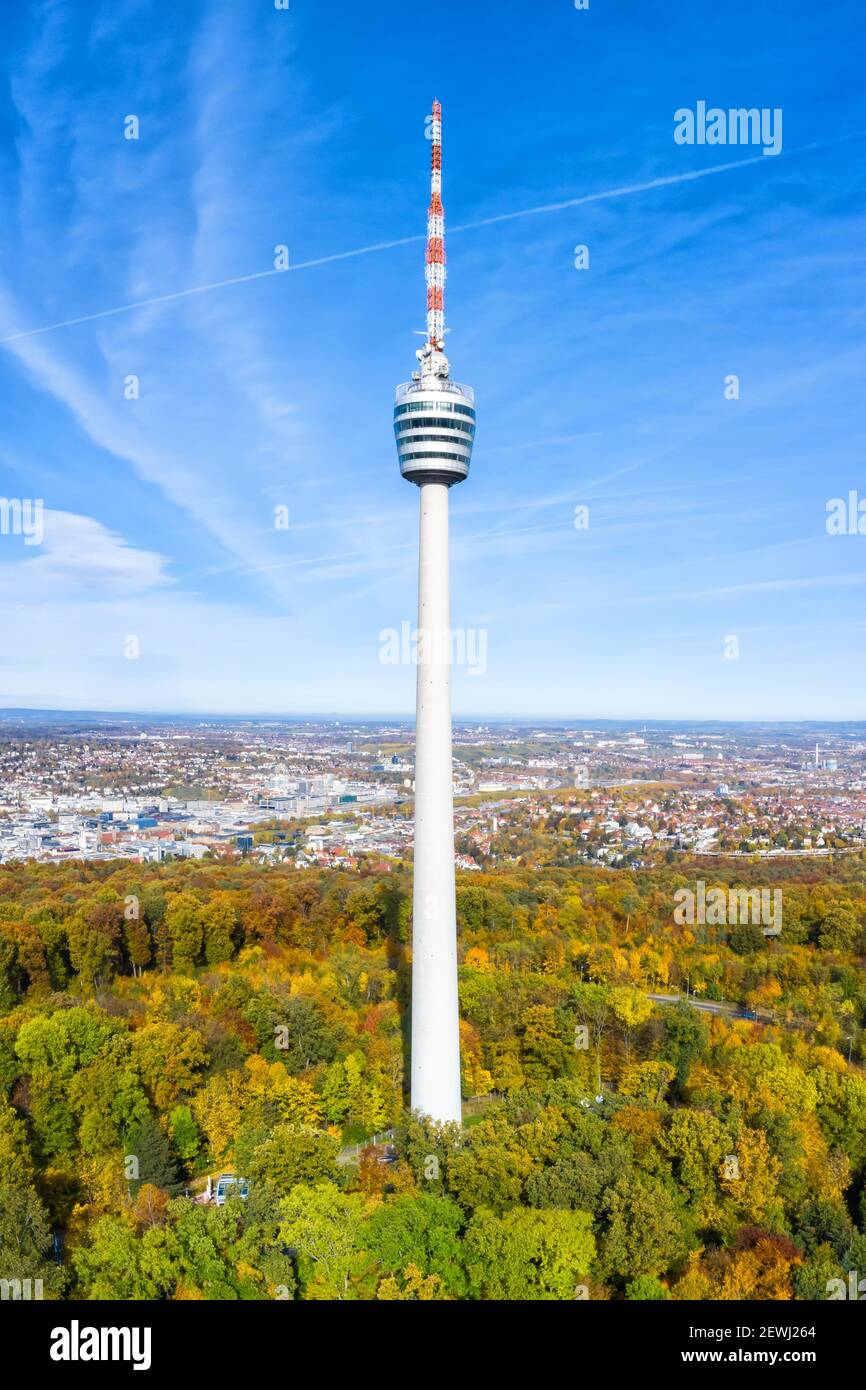 Stuttgart tv tower drone hi-res stock photography and images - Alamy