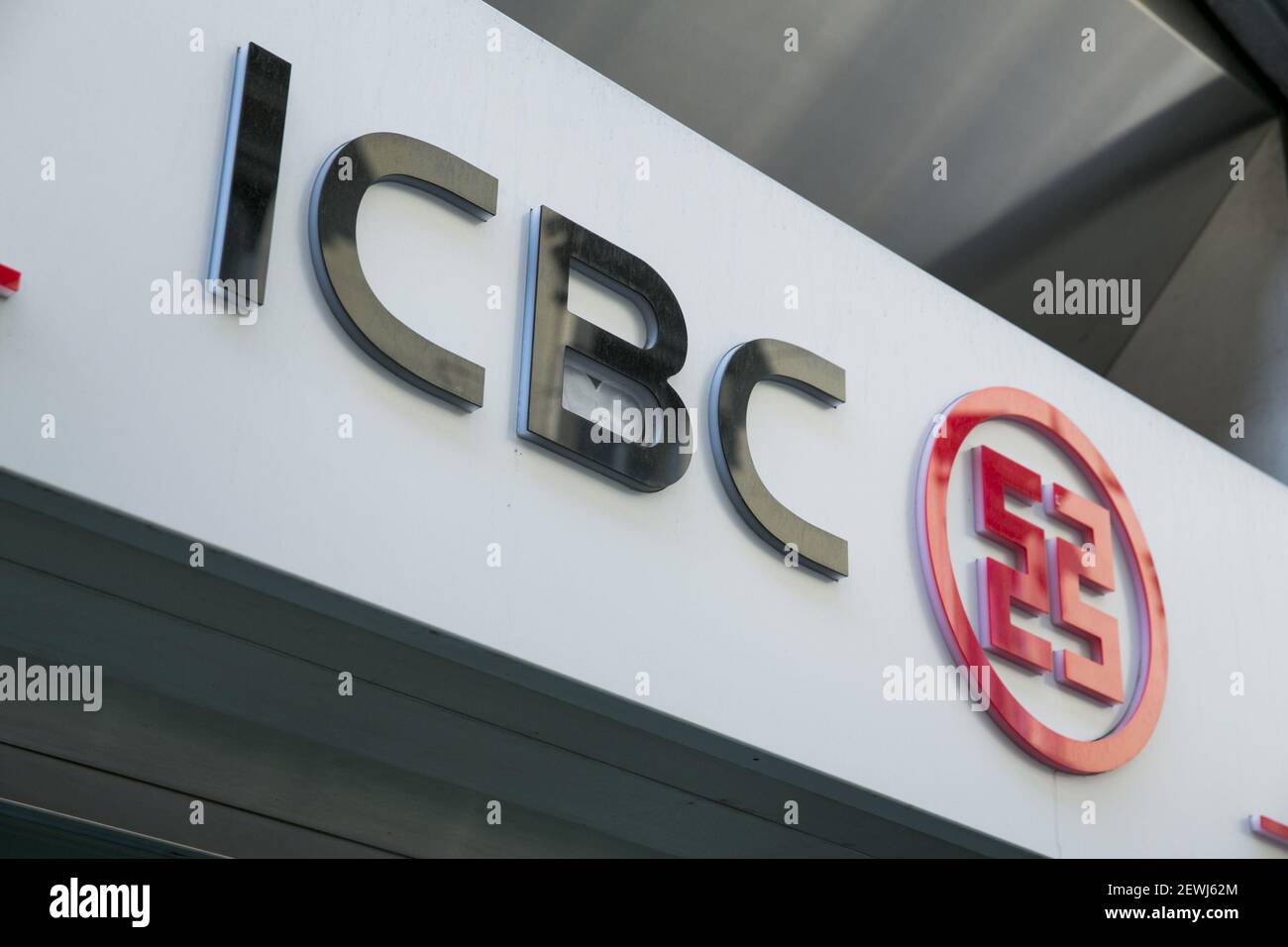 A logo sign outside of the Milan branch of the Industrial and ...