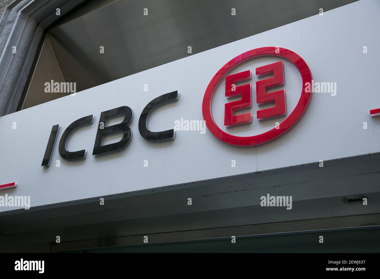 A logo sign outside of the Milan branch of the Industrial and ...