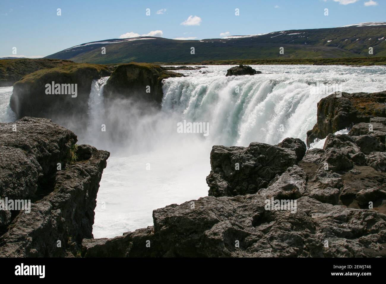 Round waterfall with tons of water Stock Photo - Alamy
