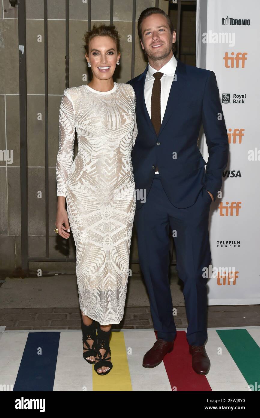 (L-R) Actors Elizabeth Chambers and Armie Hammer attend the "Free Fire ...