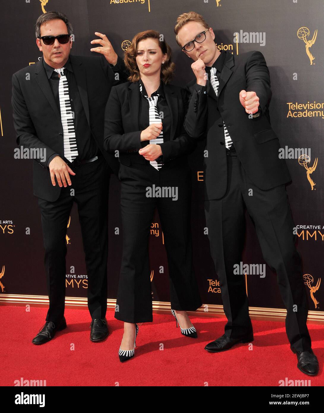 (L-R) Adam Schlesinger, Rachel Bloom and Jack Borgen arrives at the ...