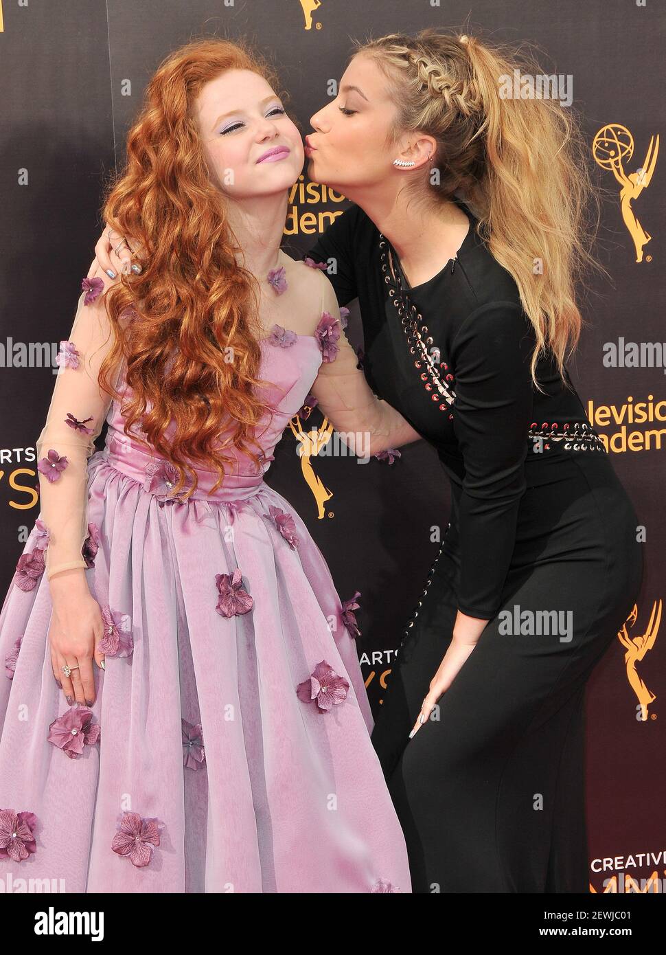 (L-R) Francesca Capaldi and G Hannelius arrives at the 2016 Creative ...