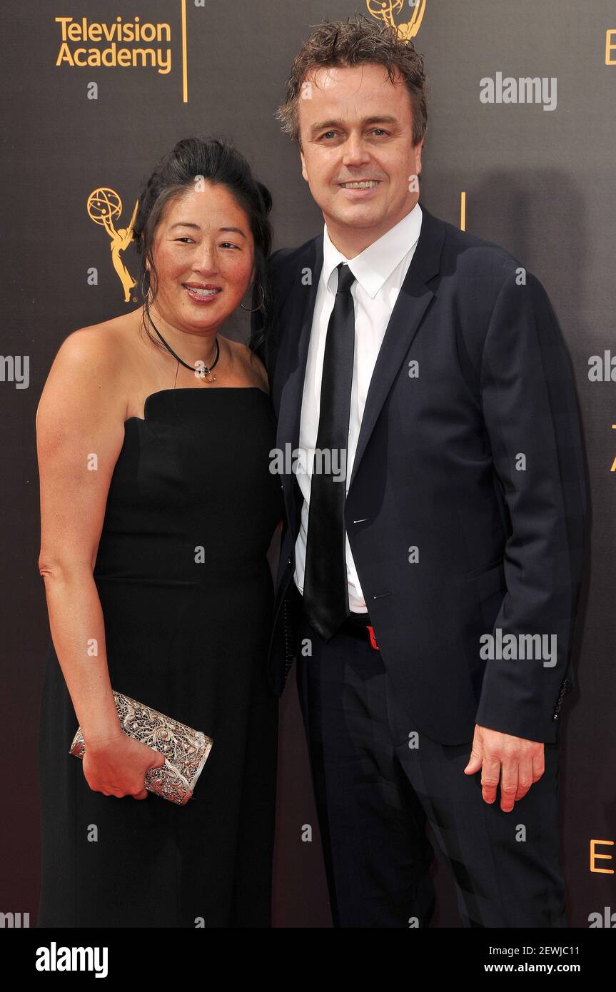 (L-R) Debbie Dao and Sean Callery arrives at the 2016 Creative Arts ...