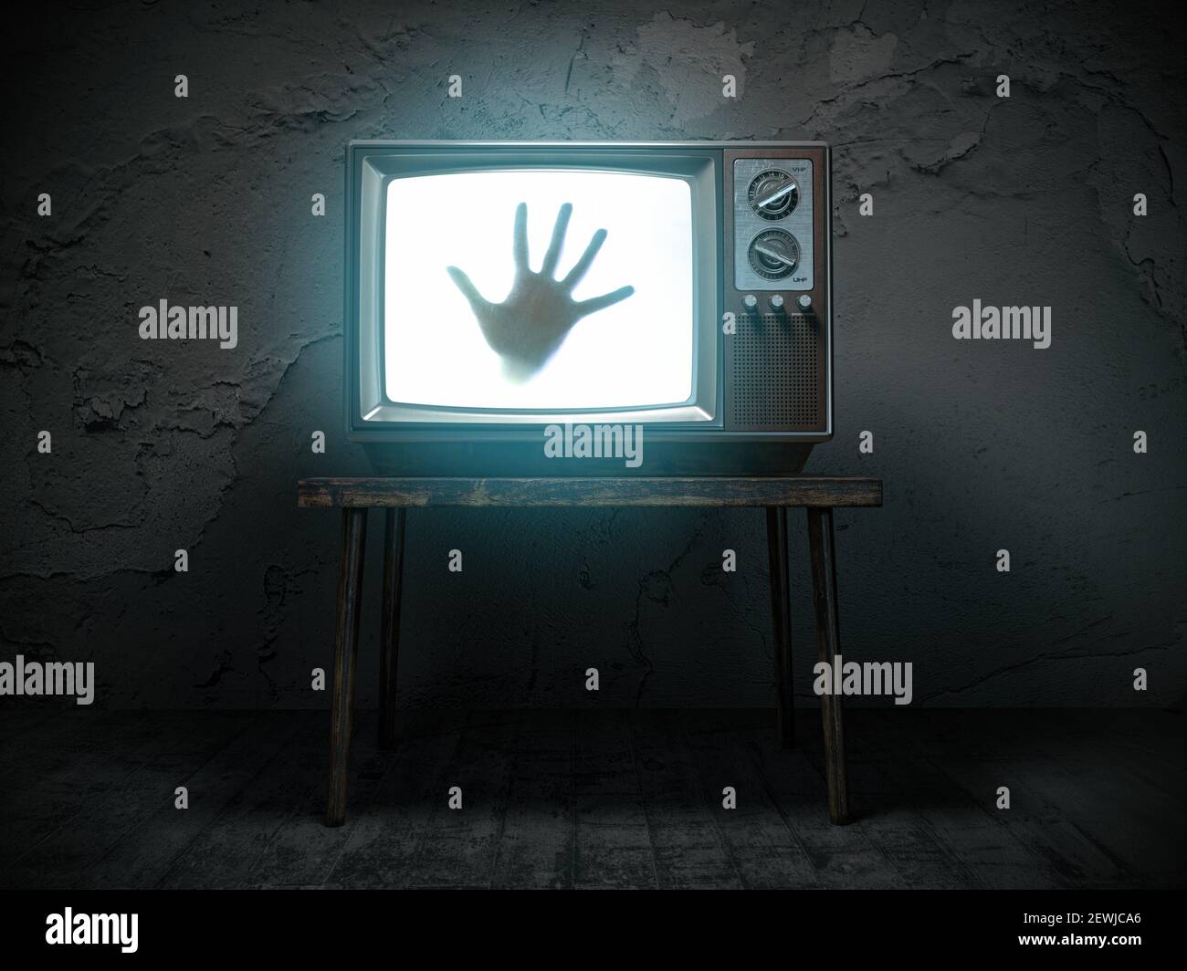 Man living in fear illustration hi-res stock photography and images - Alamy