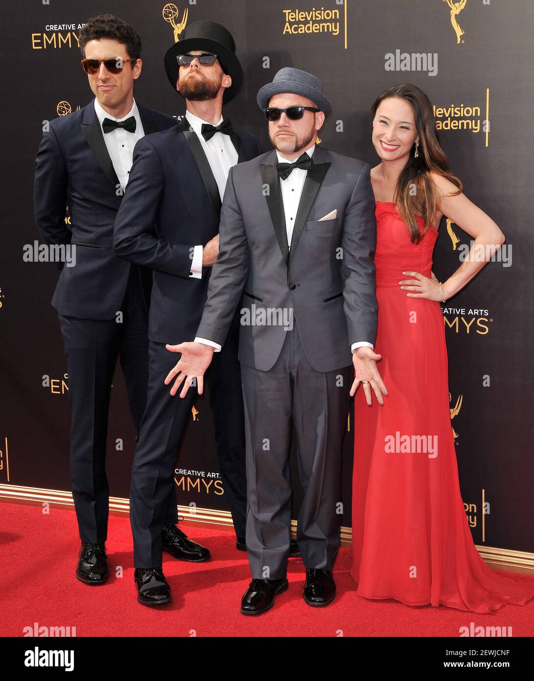 (L-R) Zach Sherwin, Lloyd Ahlquist, Peter Shukoff and Michelle Maloney arrives at the 2016 ...