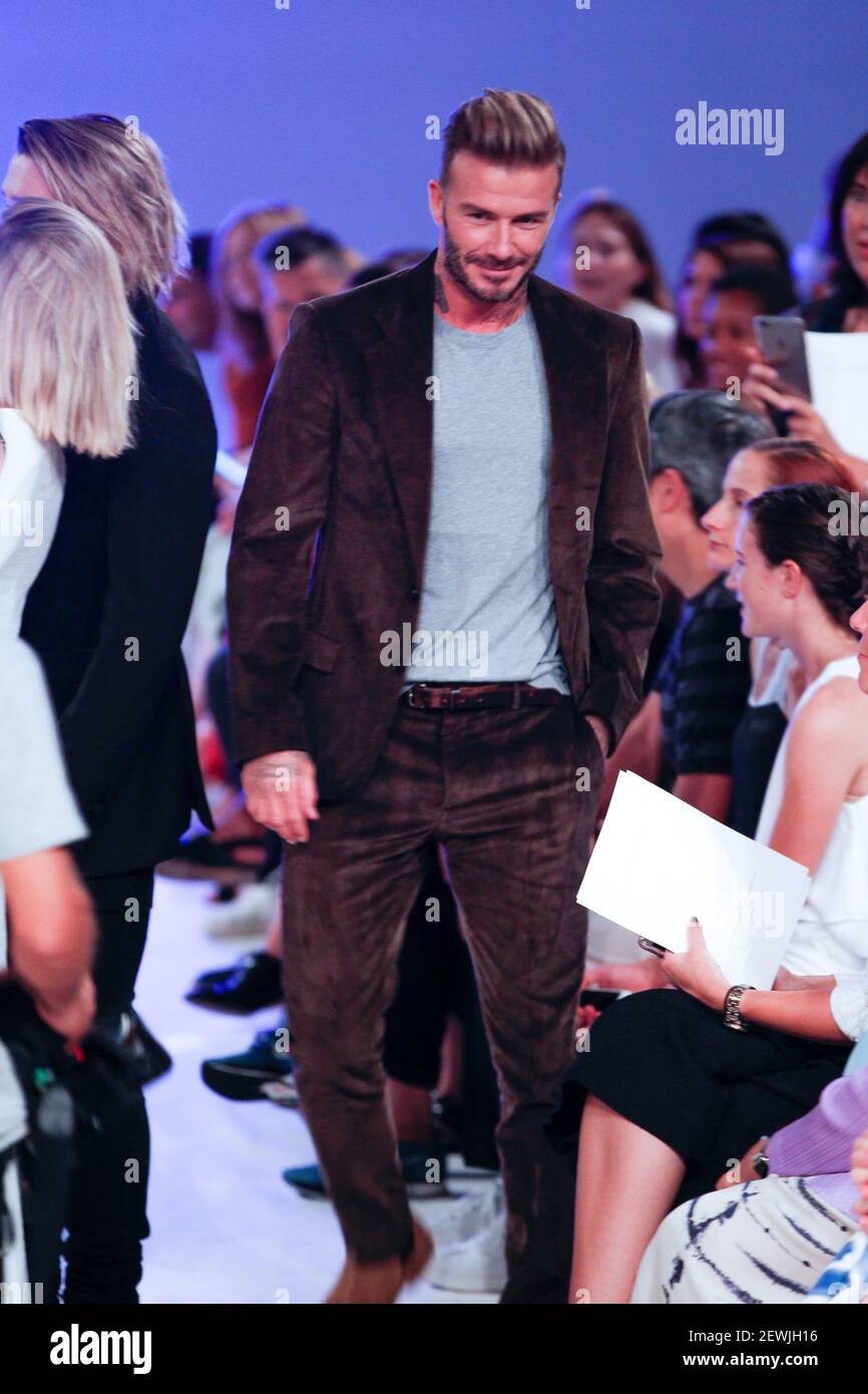 David Beckham attends Victoria Beckham Show - Brooklyn Beckham, David ...