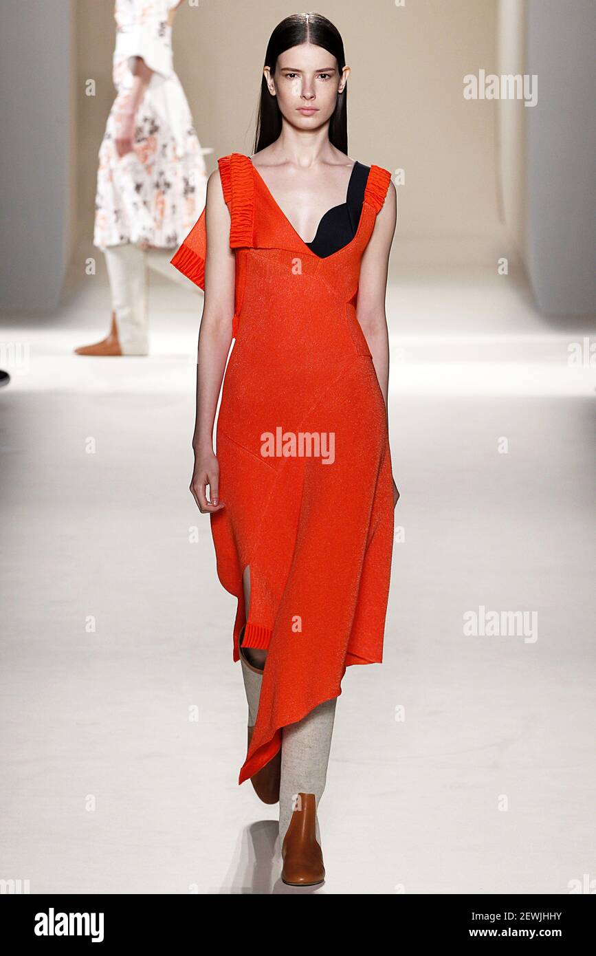 Model attends NY: BECKHAM RTW Spring Summer 2017 on September 11, 2016 ...