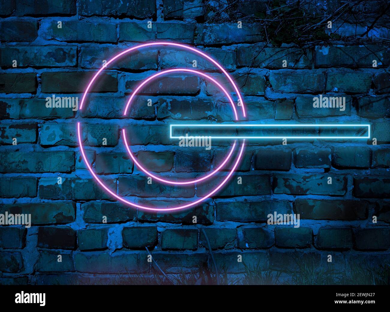 Neon light hanging on wall hi-res stock photography and images - Alamy