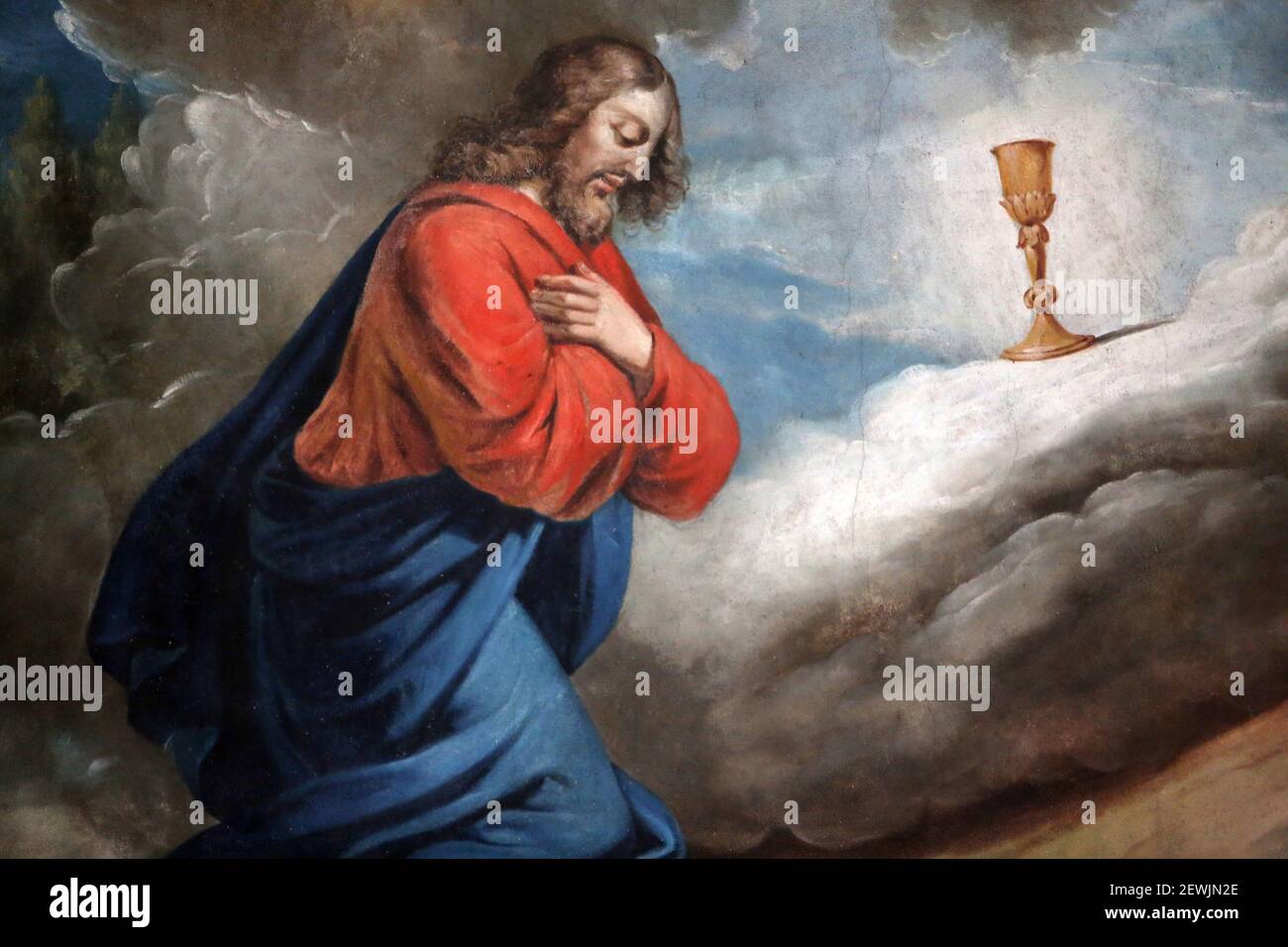 Painting jesus with chalice hi-res stock photography and images - Alamy